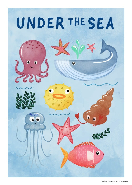 UNDER THE SEA POSTER – Børneplakater plakat | Postershop.dk ...
