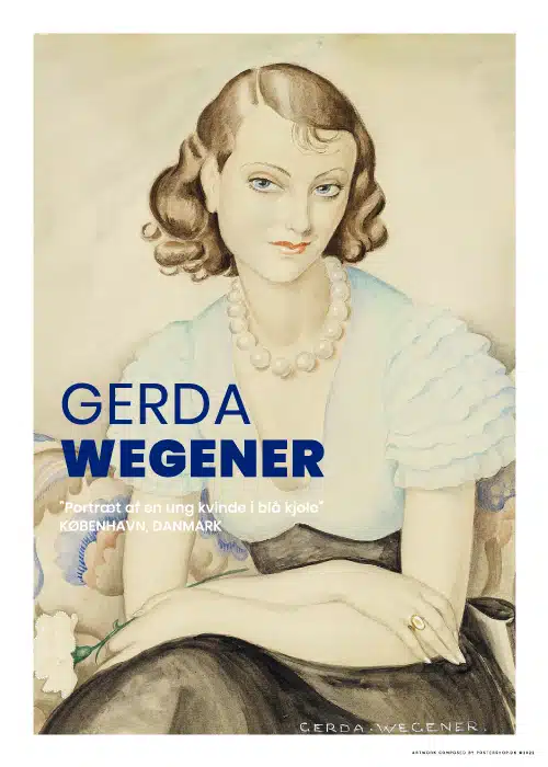 GERDA WEGENER BLÅ KJOLE – Køb plakater og posters online